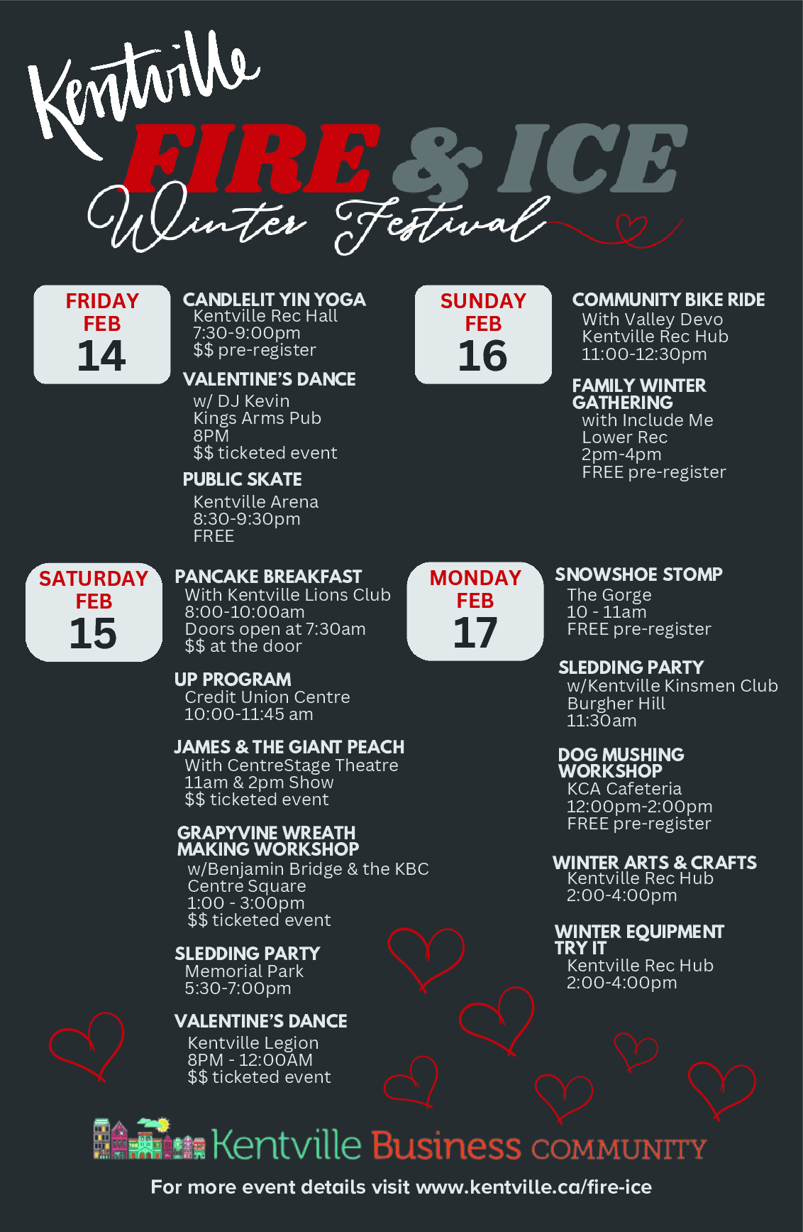 Fire and Ice Festival at Downtown, Kentville (February 14, 2025 12pm)