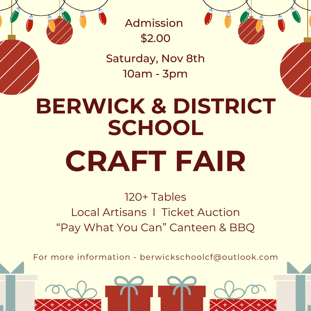 Berwick School Craft Fair at Berwick & District School, Berwick ...