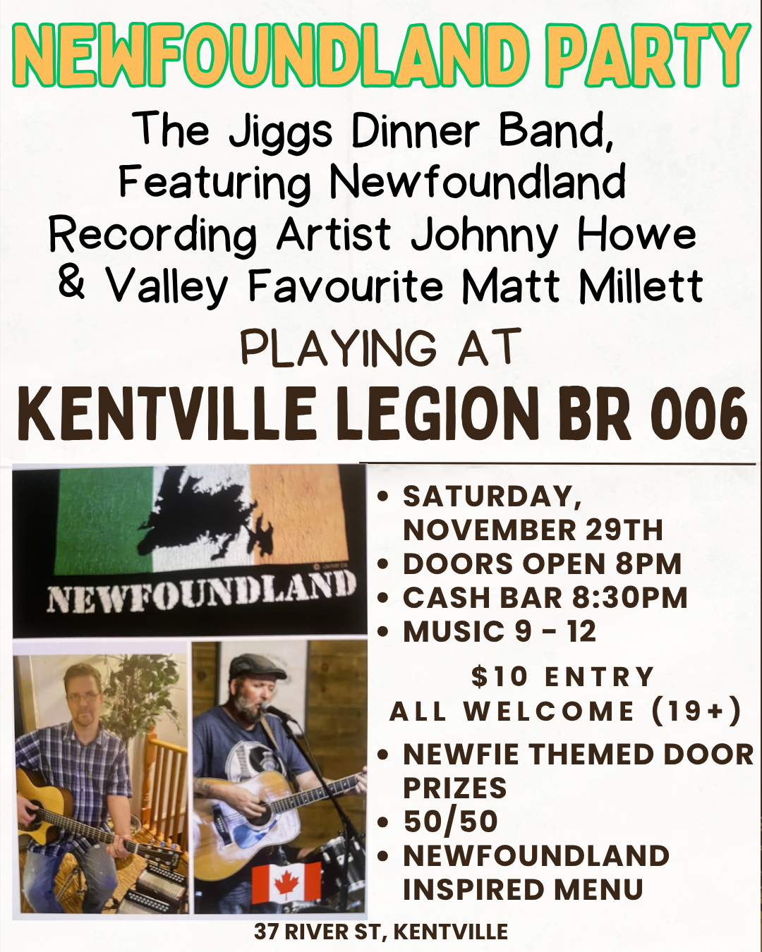 Newfoundland Party at Royal Canadian Legion, Kentville (November 29 ...