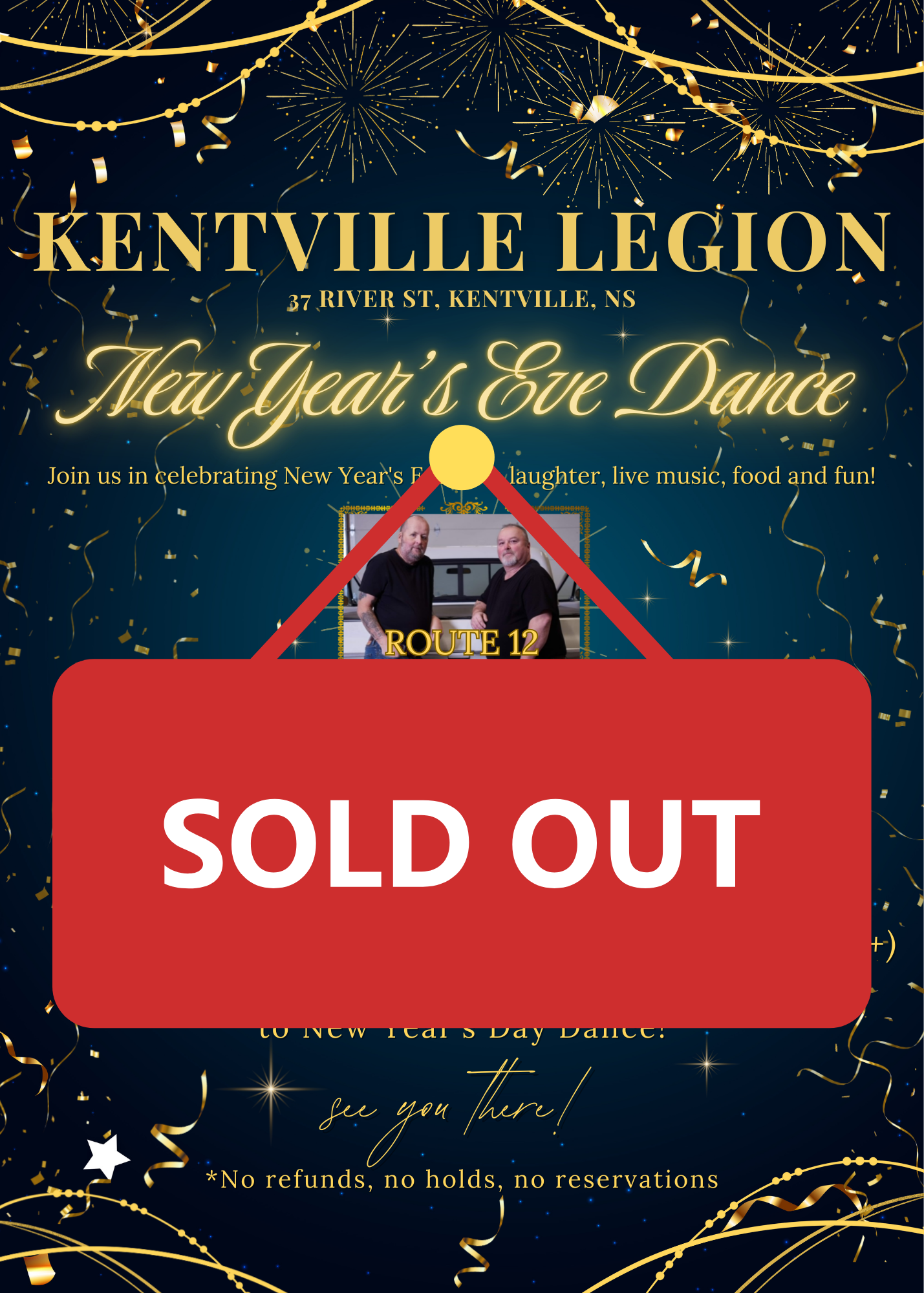 New Year's Eve Dance with Route 12 at Royal Canadian Legion, Kentville ...