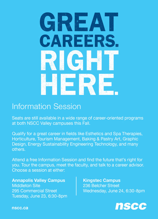 NSCC Information Session at NSCC Kingstec Campus, Kentville (June 24 ...