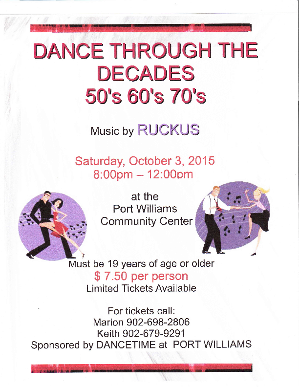 Dance Through The Decades with RUCKUS at Community Centre, Port ...
