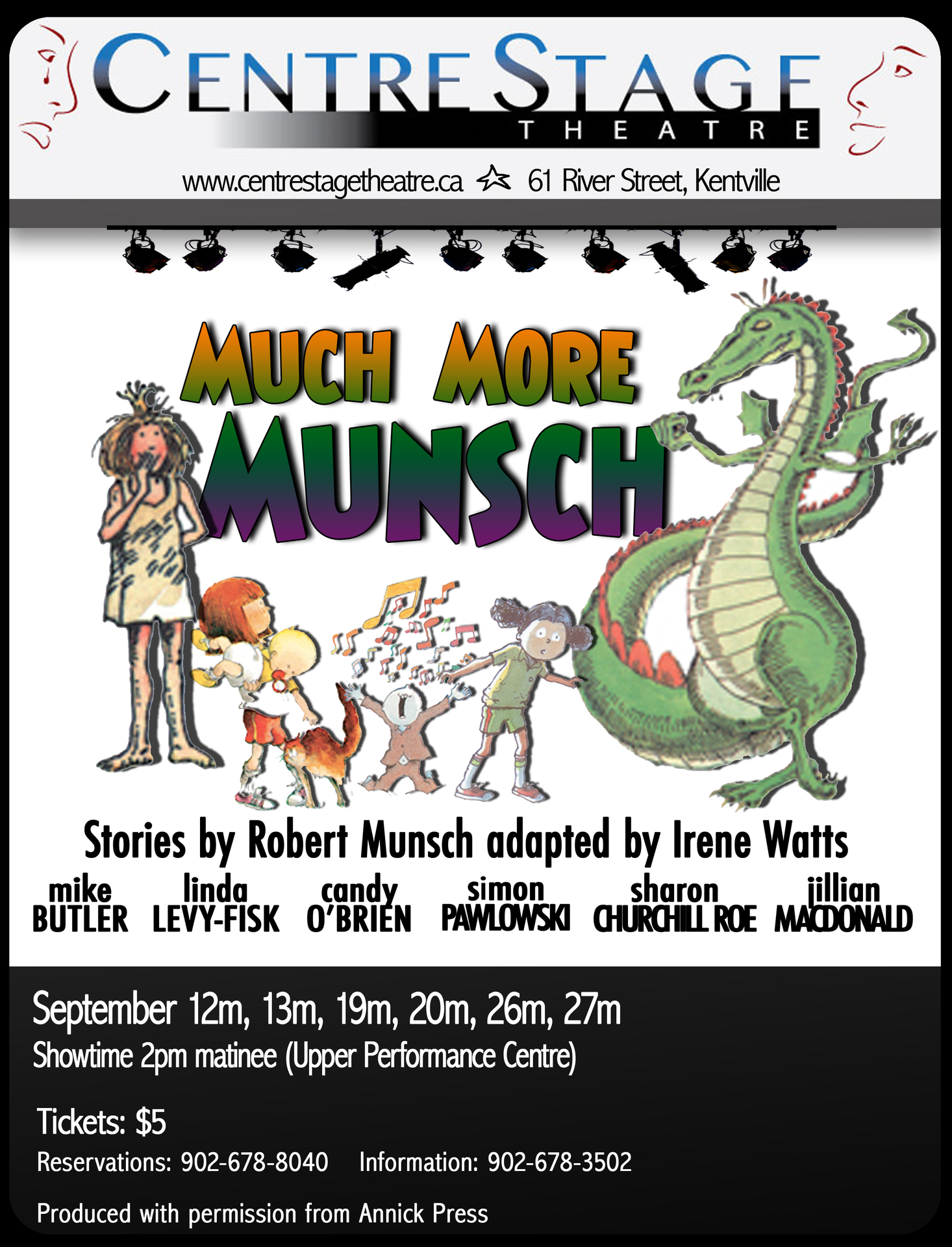 Much More Munsch at CentreStage Theatre, Kentville (September 26, 2015 2pm)