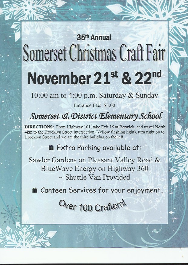 Christmas Craft Fair at Somerset & District Elementary School, Berwick ...