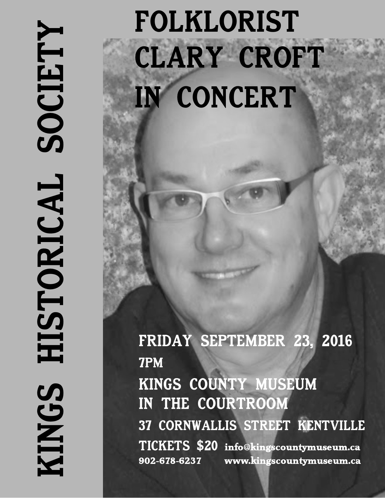 Clary Croft in Concert at Kings County Museum, Kentville (September 23 ...