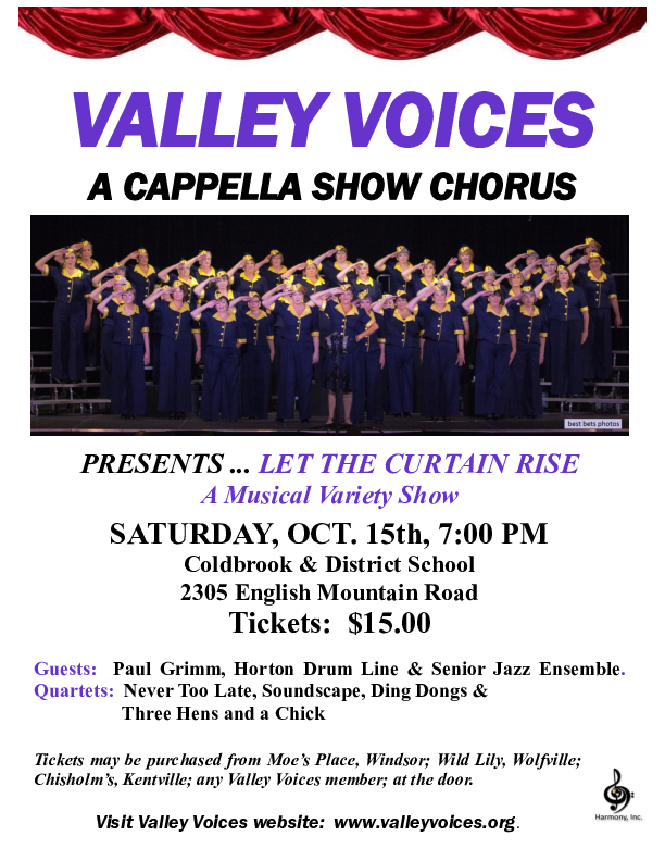 Let the Curtain Rise Show at Coldbrook & District School, Coldbrook ...