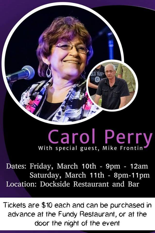 Carol Perry with Mike Frontin at Fundy Restaurant , Digby (March 10 ...