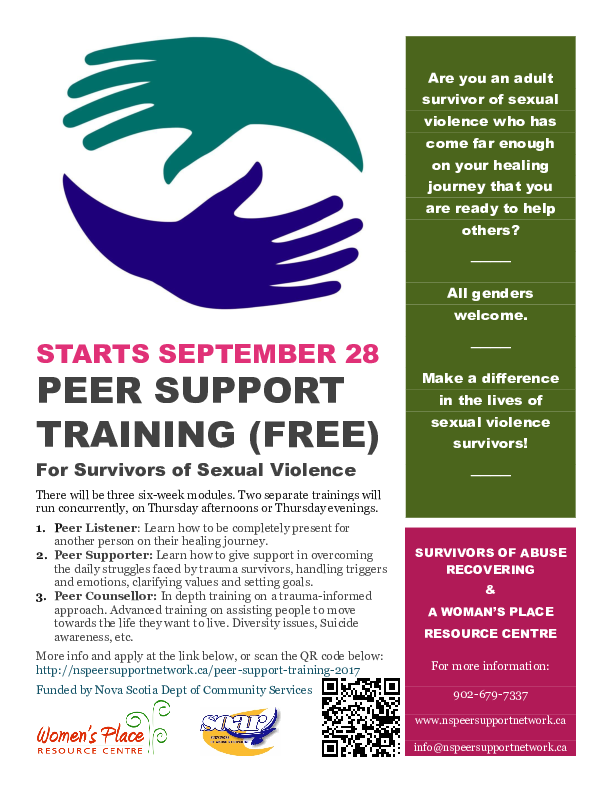 Peer Support Training for Sexual Violence Survivors at NSCC Campus ...