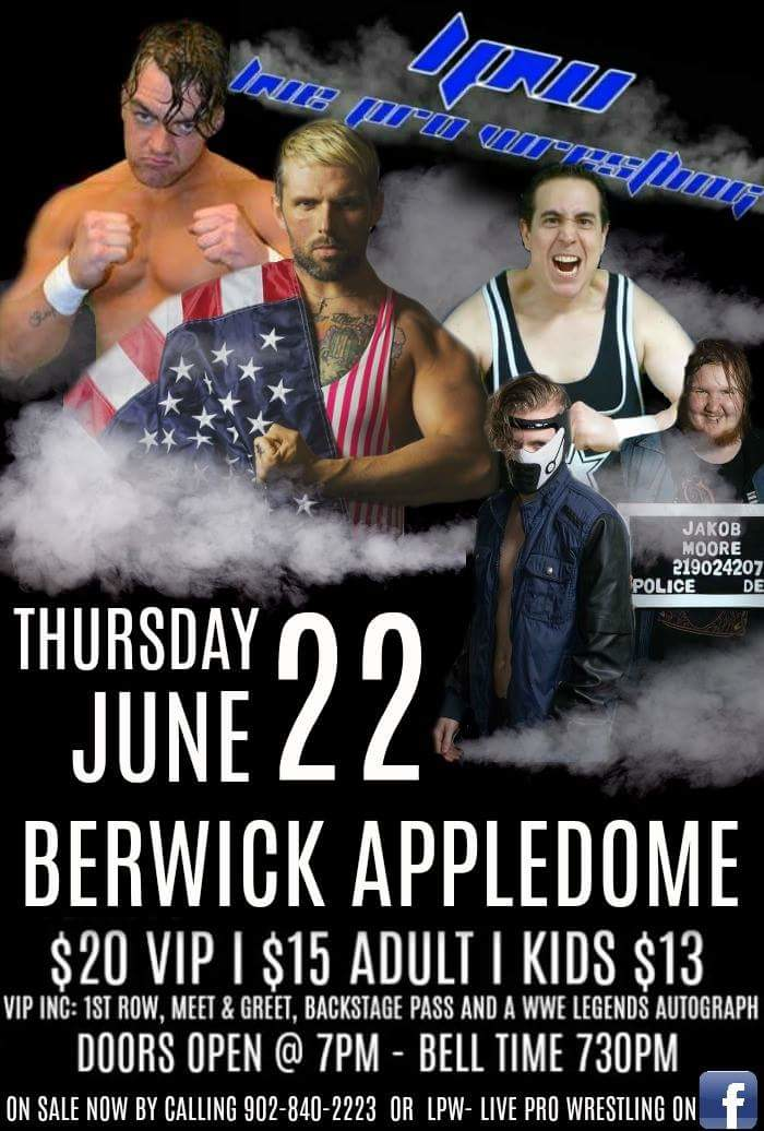 Live Professional Wrestling at Arena, Berwick (June 22, 2017 7:30pm)