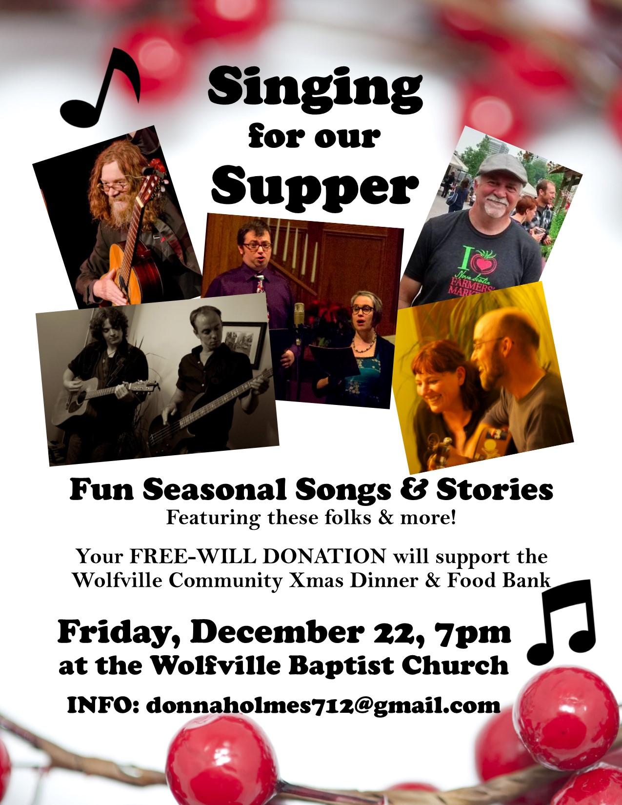 Singing for our Supper at Wolfville Baptist Church, Wolfville (December ...