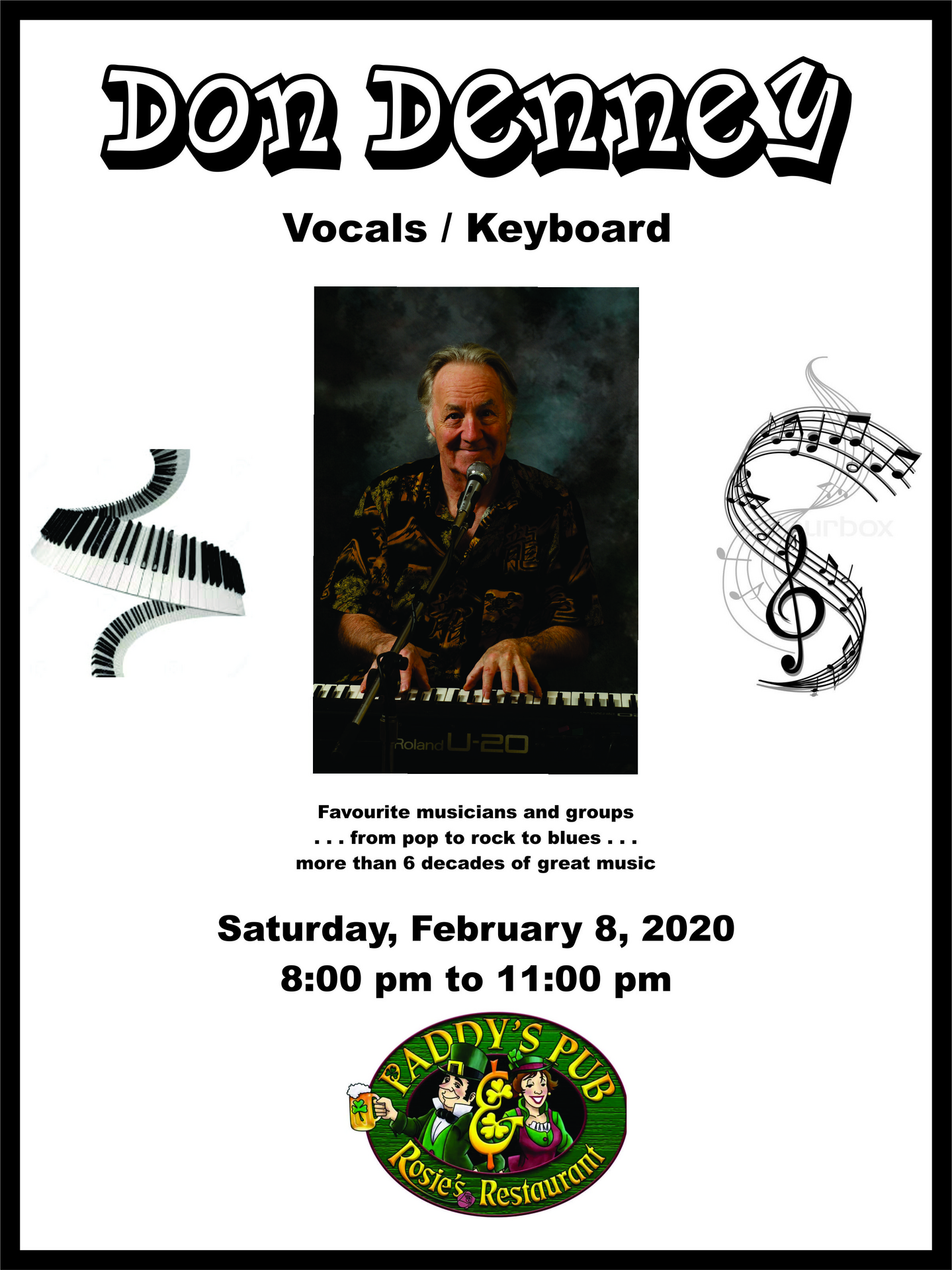 Don Denney at Paddy's Pub, Kentville (February 8, 2020 8pm)