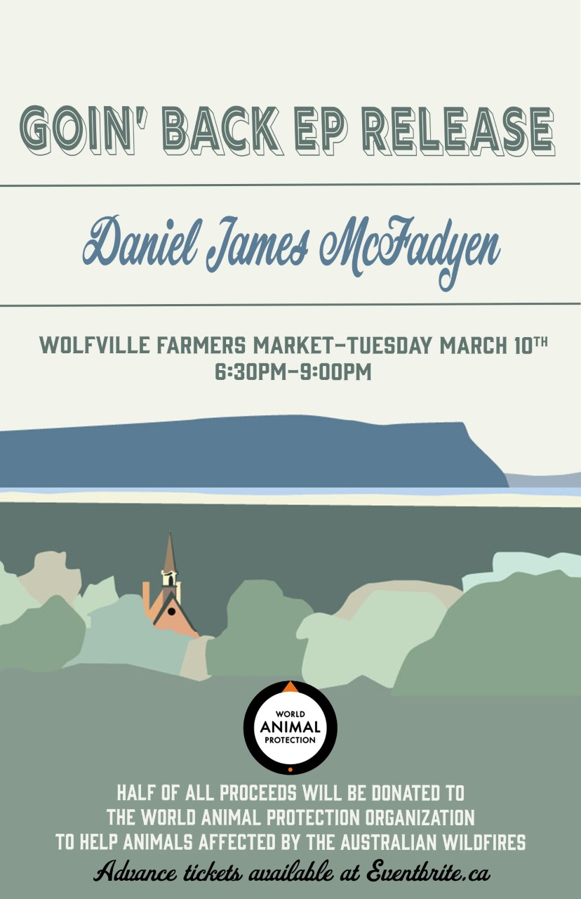 Daniel McFadyen: Goin' Back EP Release at Wolfville Farmers' Market ...