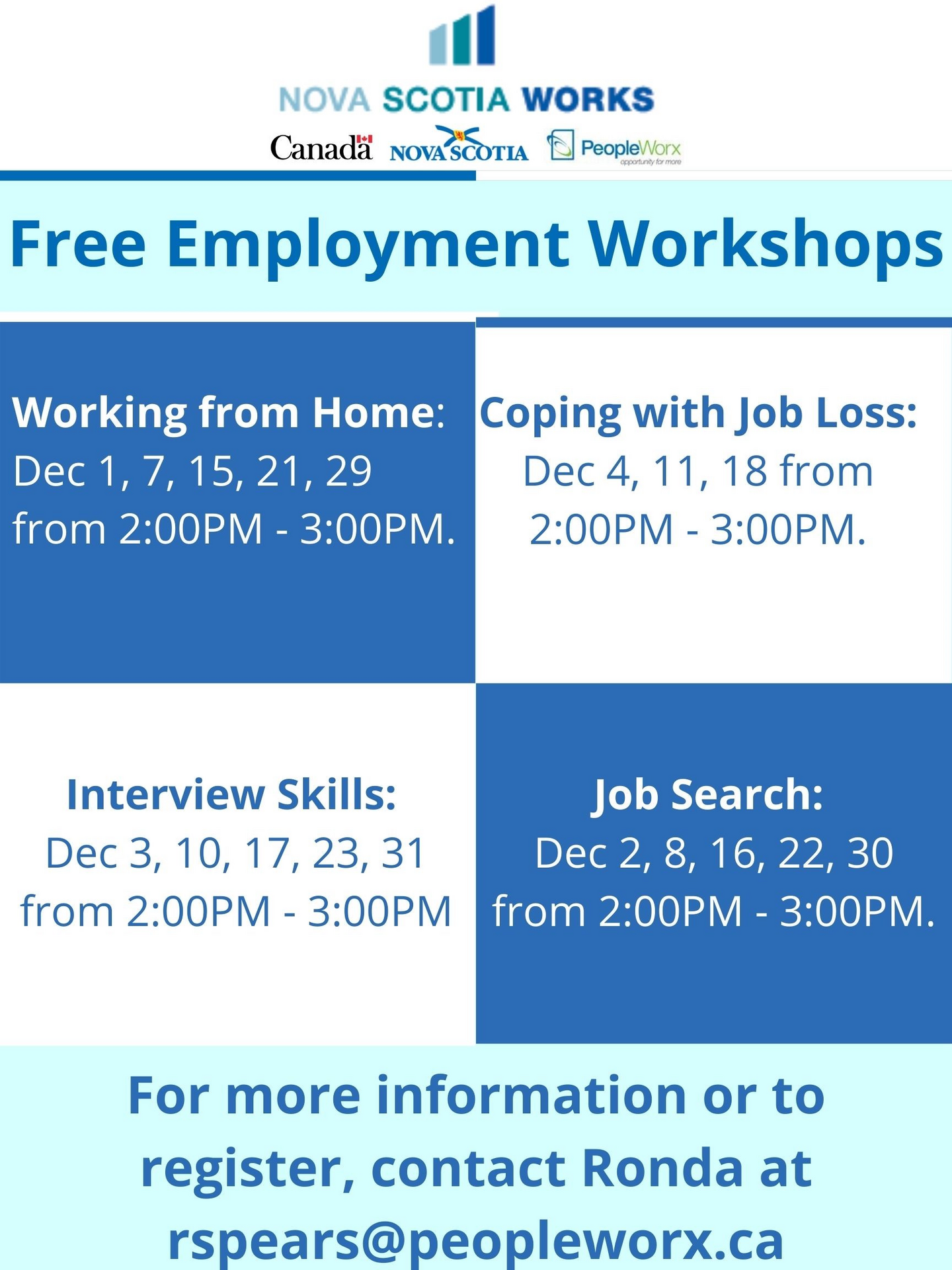 Coping with Job Loss at PeopleWorx, Coldbrook (December 18, 2020 2pm)