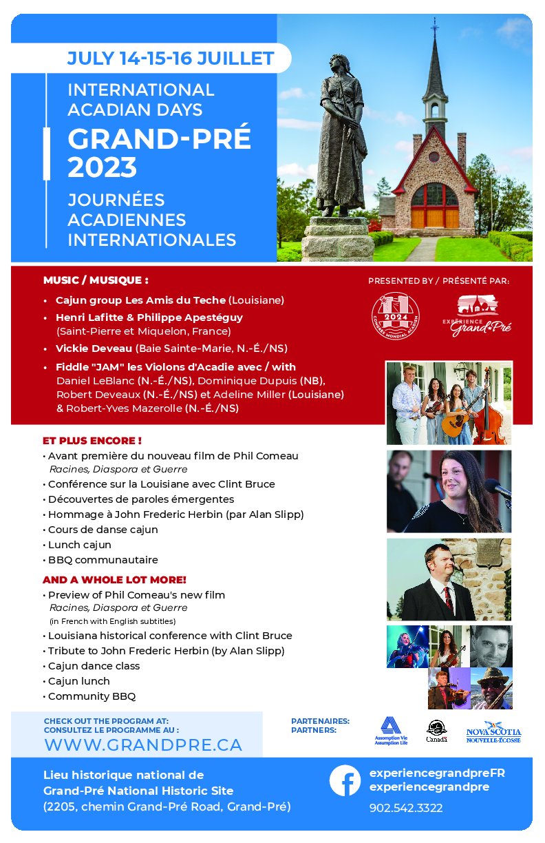 Acadian Days at Grand-Pré National Historic Site, Grand Pre (July 15 ...