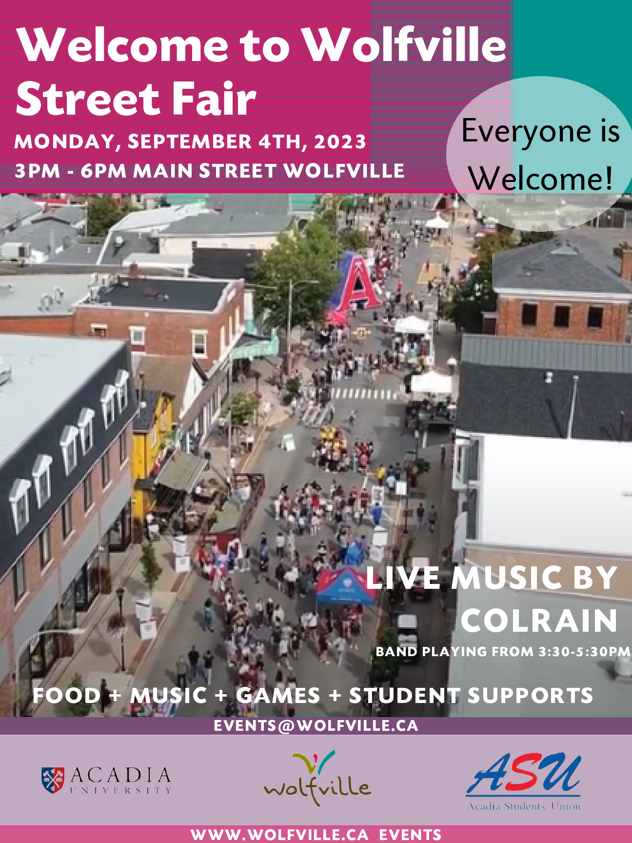 Welcome to Wolfville Street Fair at Downtown, Wolfville (September 4 ...