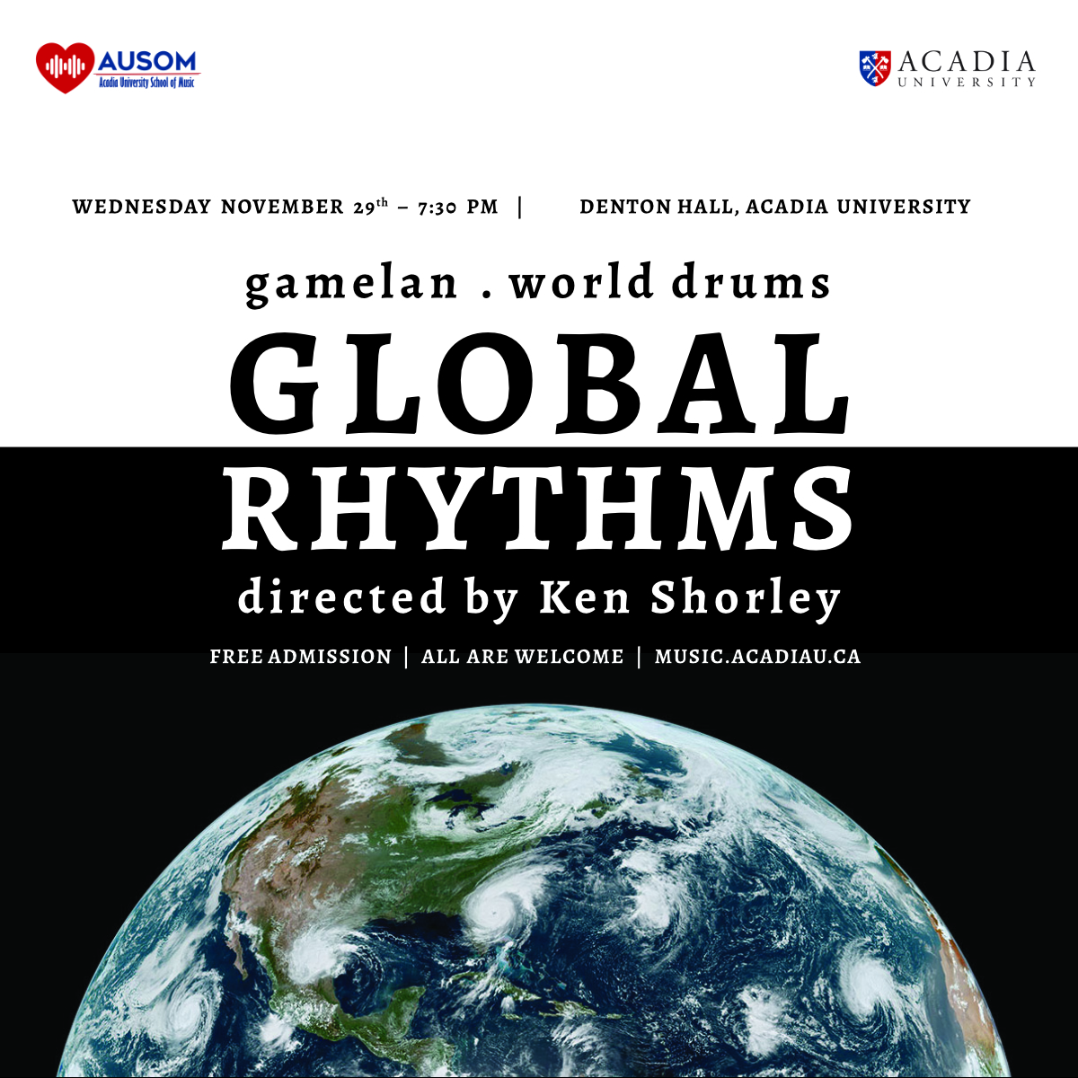 Global Rhythms (Gamelan & World Drums) at Harvey Denton Hall, Wolfville ...