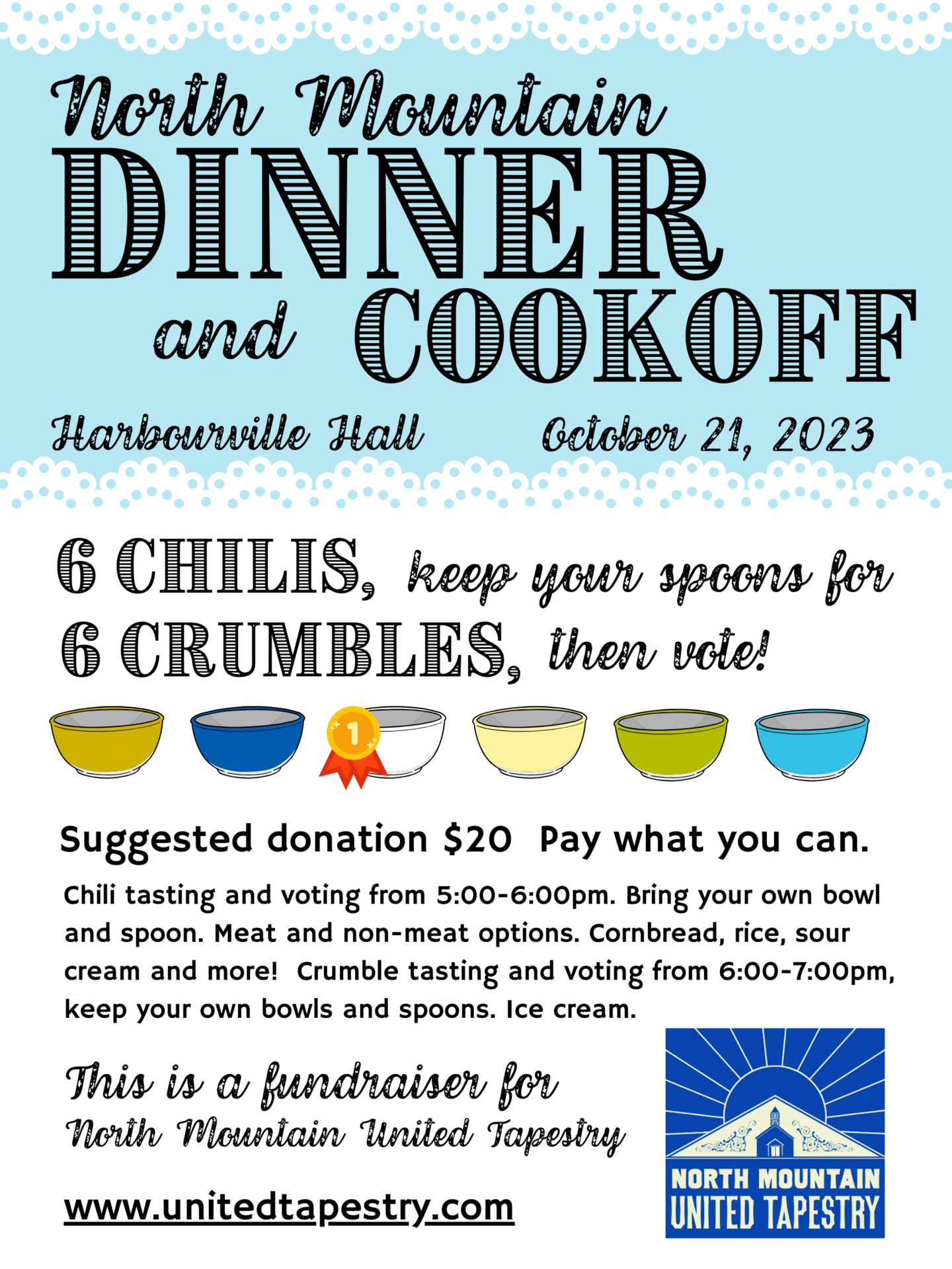 Chili Cookoff and Crumble Bake Off at Community Hall, Harbourville ...