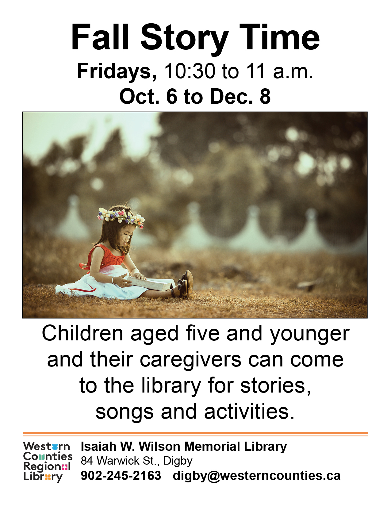 Fall Story Time at Isaiah W. Wilson Memorial Library, Digby (December 8 ...