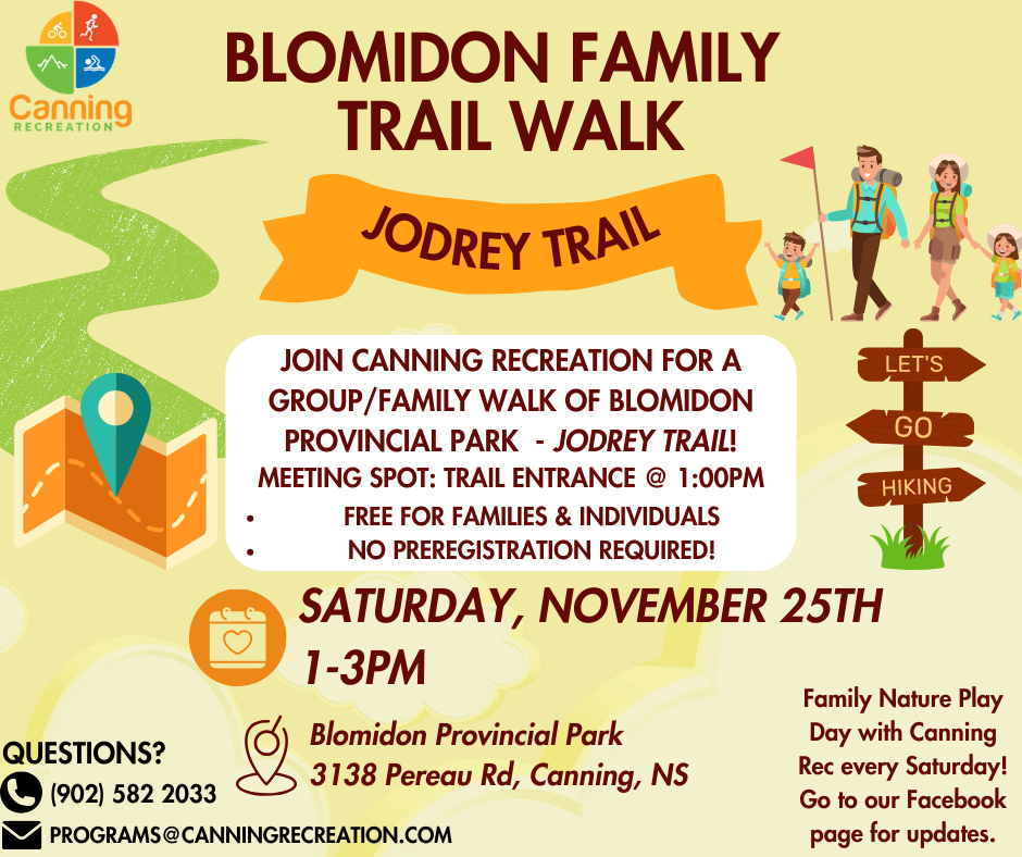 Blomidon Family Trail Walk at Provincial Park, Blomidon (November 25 ...