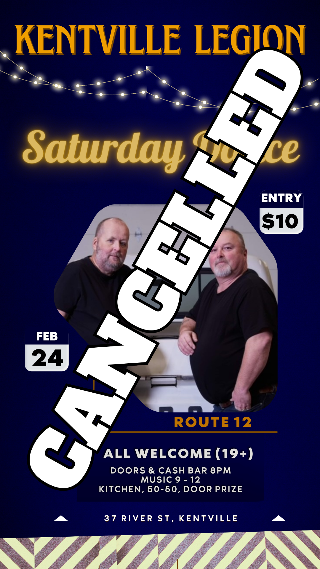Dance: CANCELLED at Royal Canadian Legion, Kentville (February 24, 2024 ...