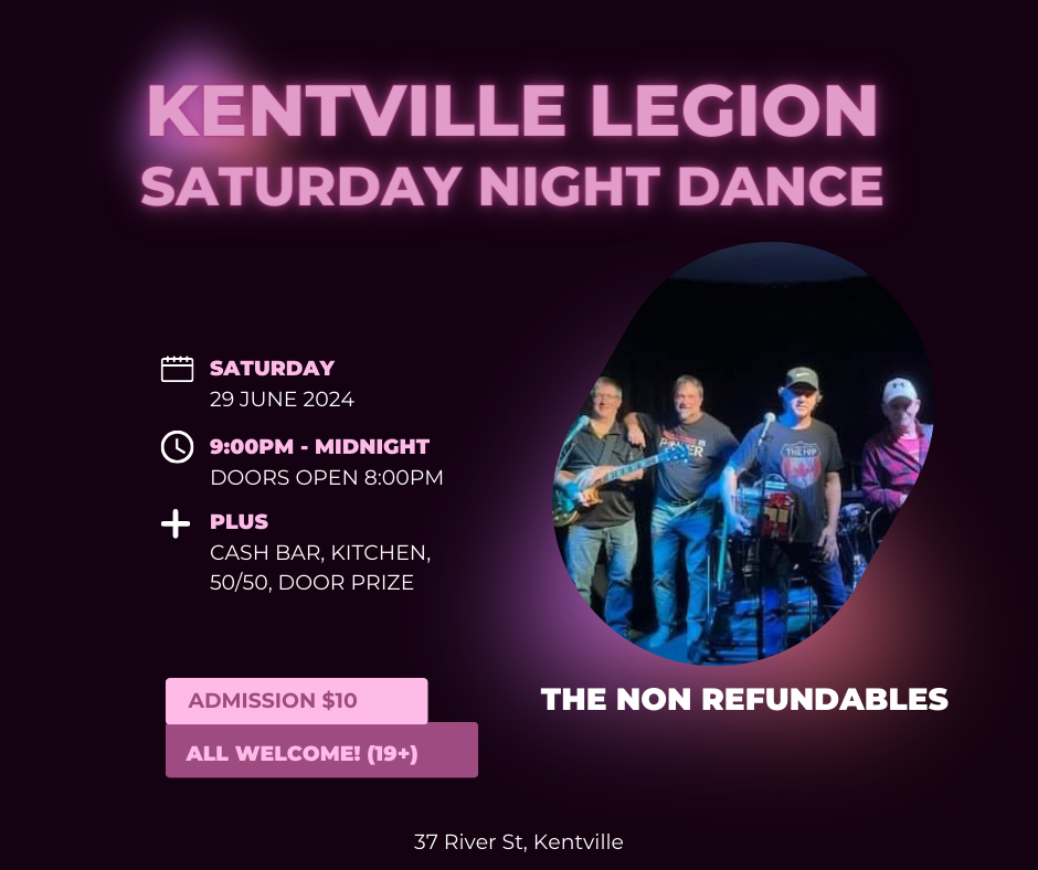 Dance with The Non Refundables at Royal Canadian Legion, Kentville ...